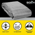 Boen 20 x 20 Silver/Black Tarp 14x14 weave - Walmart.com
