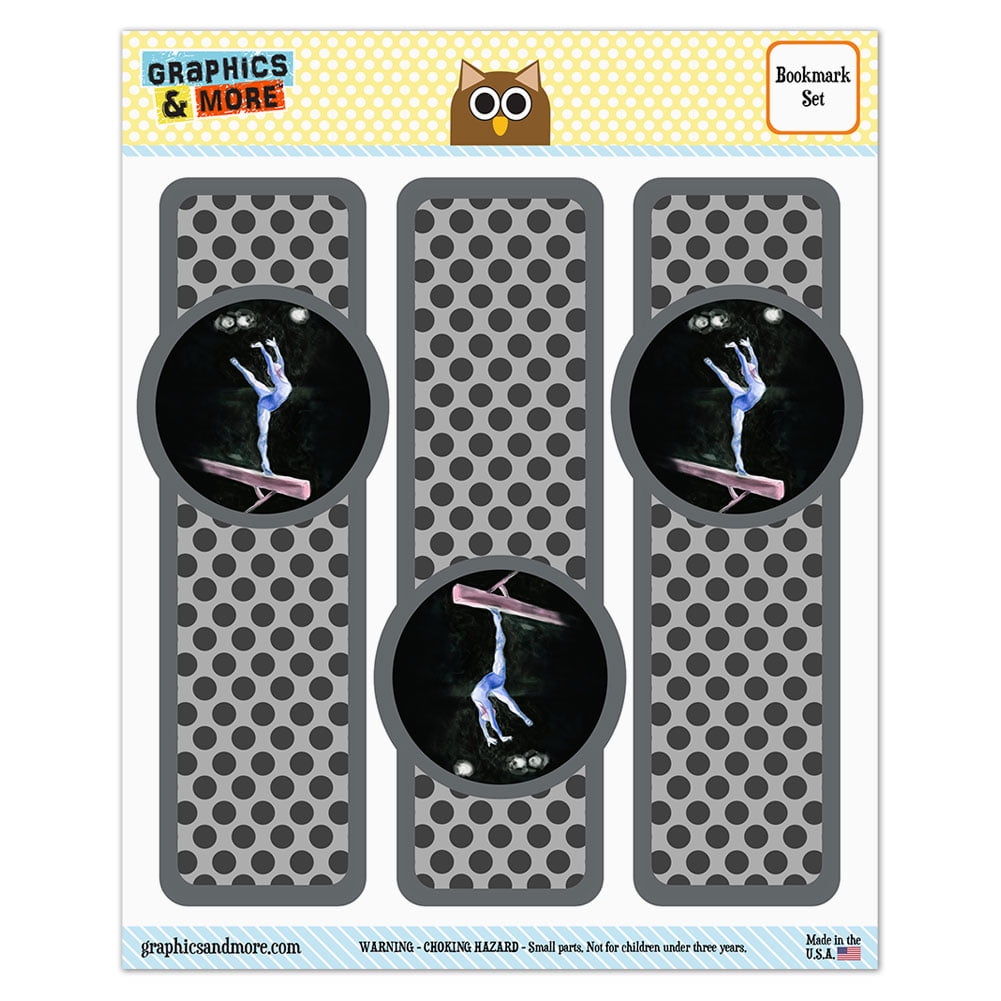 Gymnast Blue Gymnastic Vault Pommel Horse Glossy Laminated Bookmarks ...