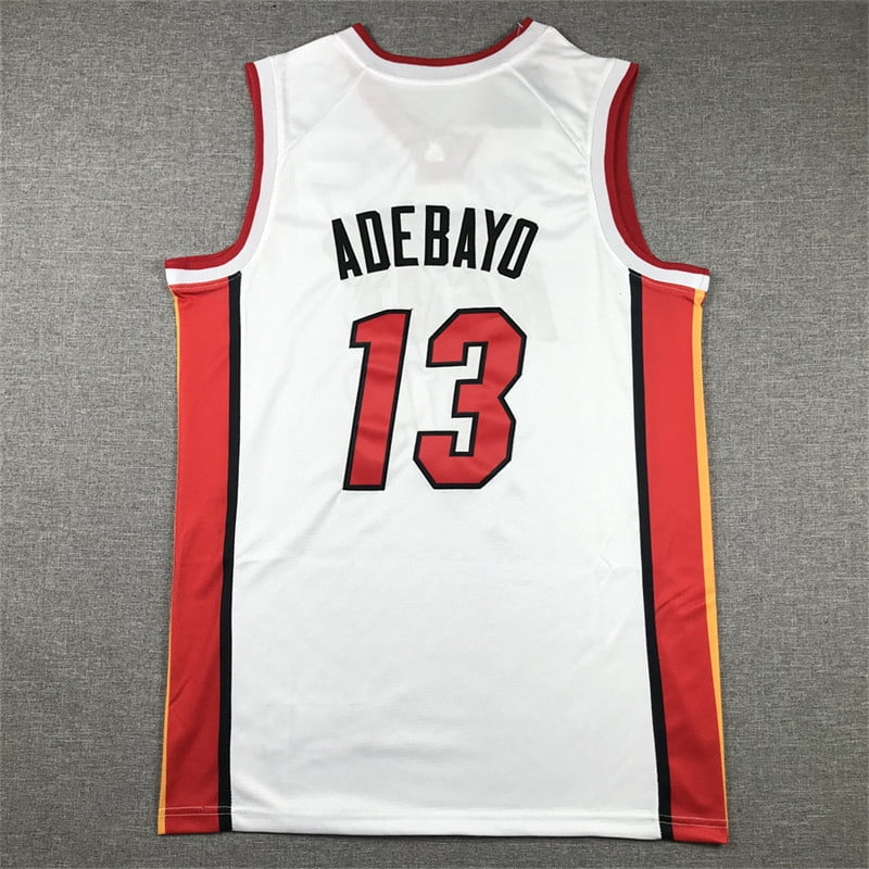 Retro basketball jersey Miami Heat embroidered white No. 13 Adebayo ...