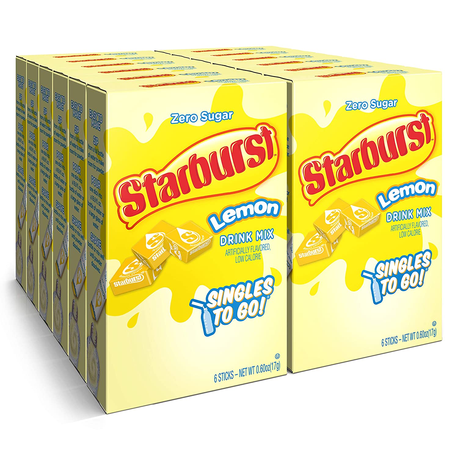 Buy Starburst Singles To Go Powdered Drink Mix Lemon Sugar Free Drink
