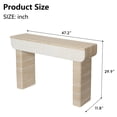 Shaiailed 47" Faux Travertine Console Table with 2 Drawers,Long ...