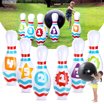 Novelty Place Jumbo Indoor/Outdoor Yard Lawn Bowling Set - 14 Inch Ball ...