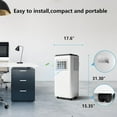 WPOND 8,000 BTU 3-in-1 Portable AC & Dehumidifier, Remote Control ...