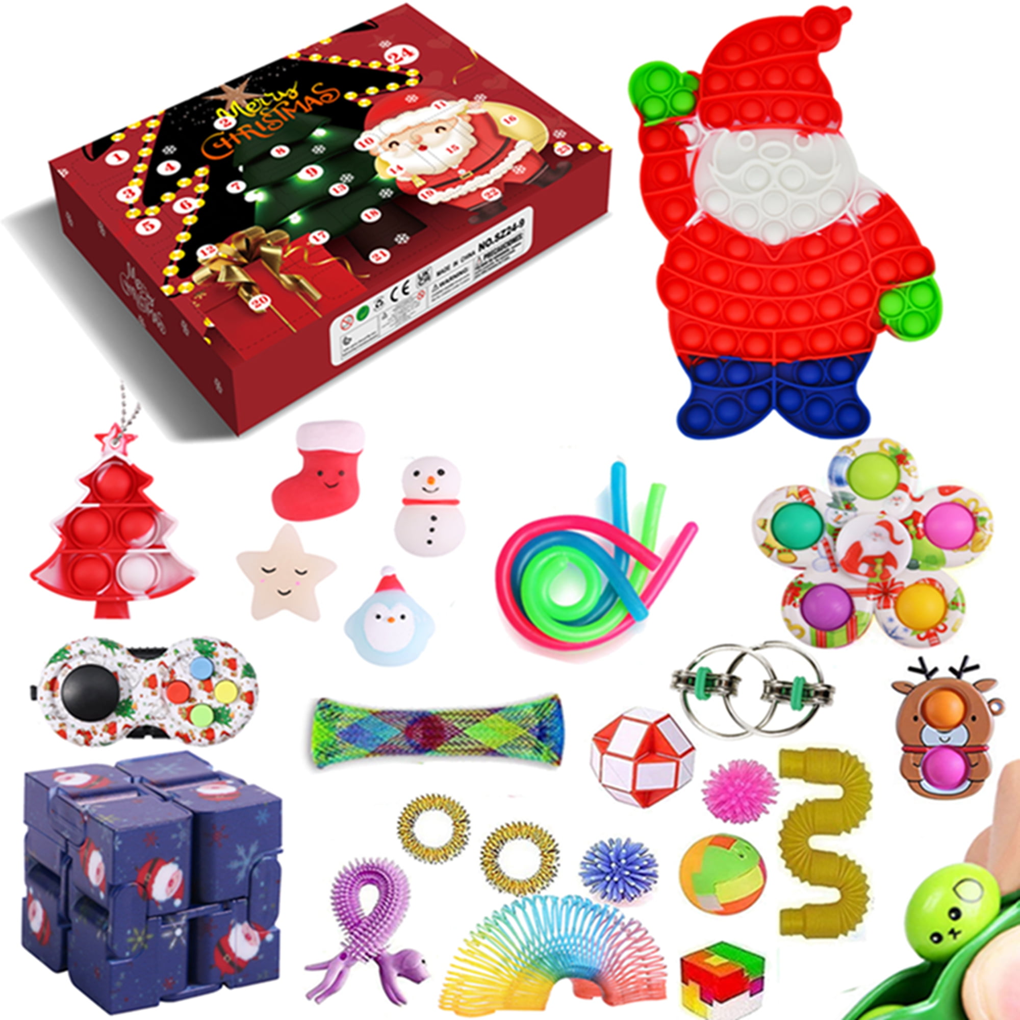 Nokiwiqis Fidget Blind Box, Stress Relief Sensory Toys Set, Christmas ...