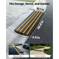 Car Driveway Rubber Curb Ramp (2 Pack), 33,069 lbs Load Capacity, 2.6 ...