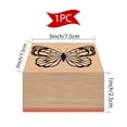 1Pc Beechwood Stamps with 1Pc Resin Stamp Sheet Square Scrapbook ...