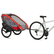 Schwinn Kids Foldable Bike Trailer, 2-Passenger Toddler Buggy, Child ...