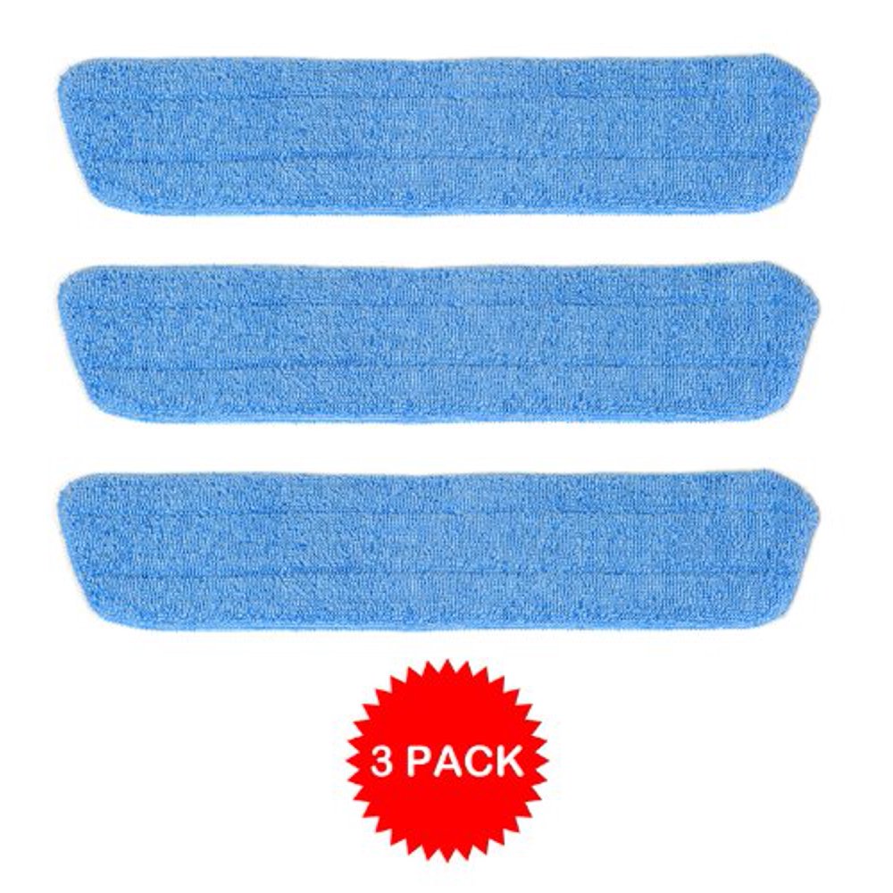 Simplee Cleen Household Swivel Mop Microfiber Damp Scrub Wet Pad (3 ...
