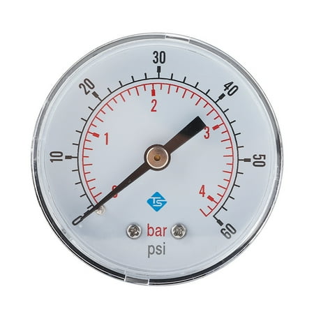 TOOAD Axial pressure gauge High precision, 0-100 psi/0-7 bar, Rust-free ...
