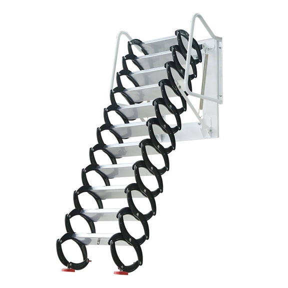 EQCOTWEA Wall Mounted Attic Loft Ladder Stairs 9.84ft Portable ...
