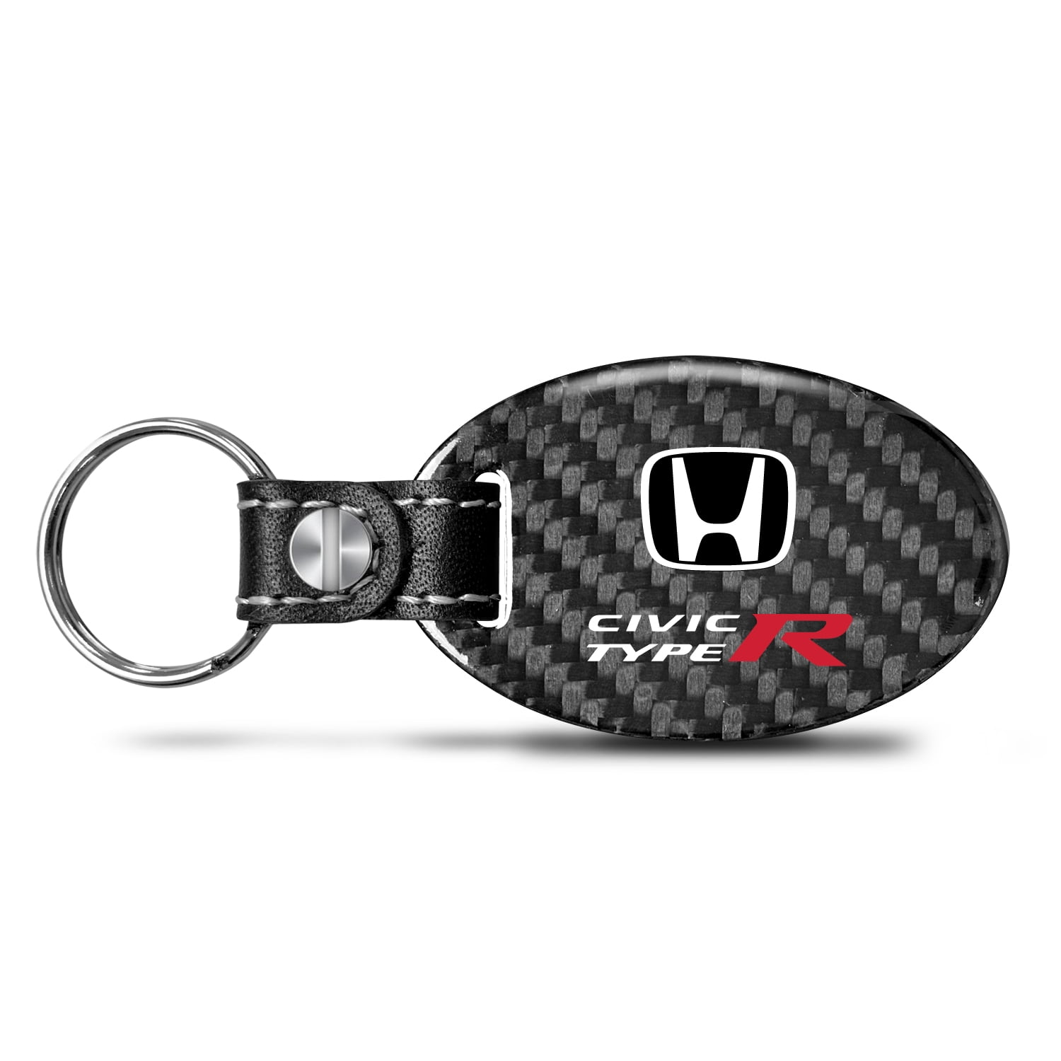 Honda Civic Type-R Real Carbon Fiber Large Oval Shape with Black ...
