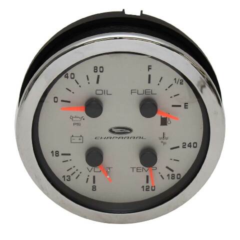 Chaparral Boat Multi-Function Gauge 63176 | Silver Oversized 4 1/4 Inch ...