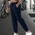 Abtuhar Mens Solid Ice Silk Elastic Drawstring Casual Sports Pants,Blue ...