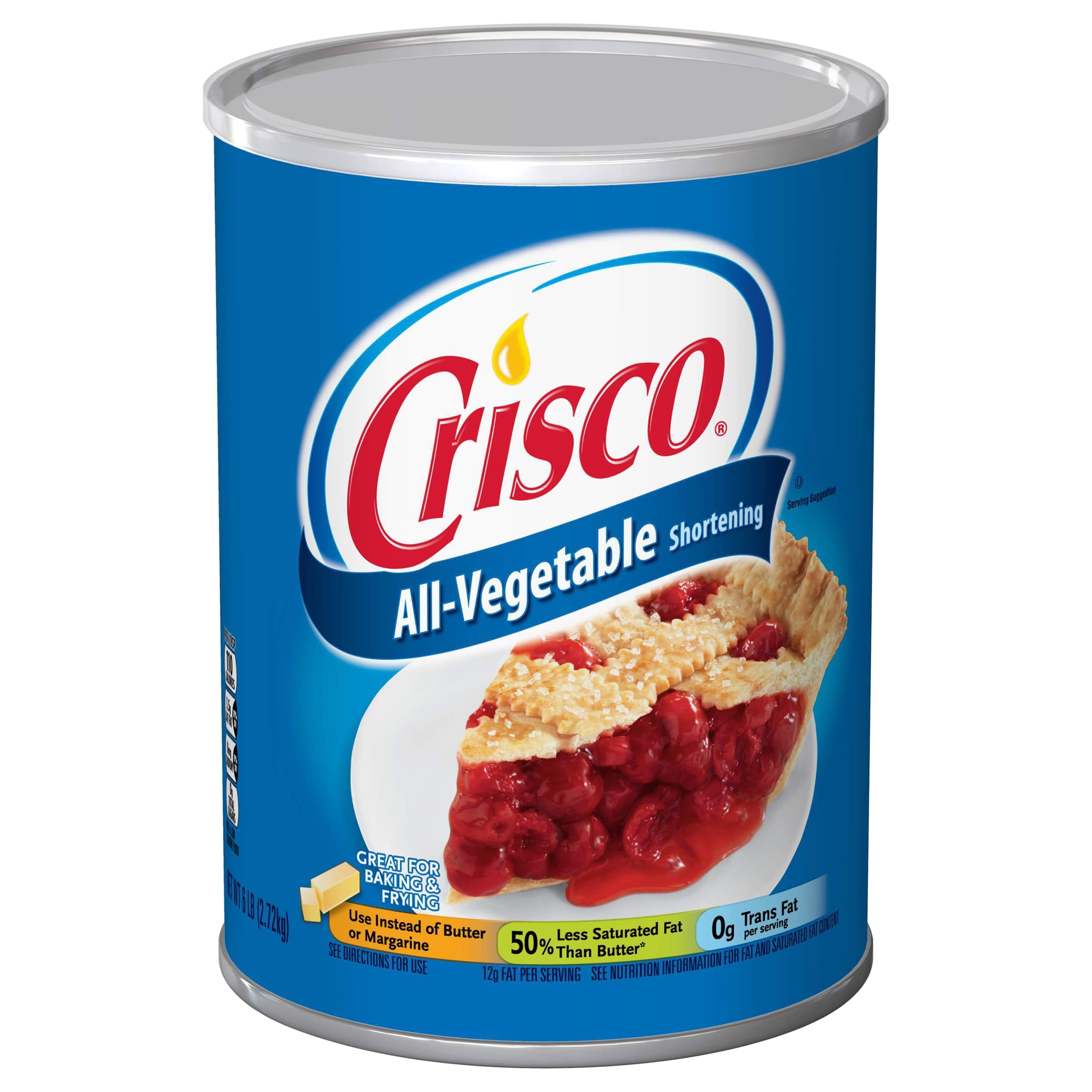 Crisco All Vegetable Shortening, 96 oz - Walmart.com