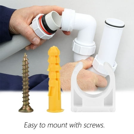Pipe Clamp Mount, Pipe Strap Clamp, Durable Pipe Clamp Set Plastic Pipe ...