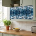 Abstract Blue Ocean Cabinet Curtains for Kitchen 11"Wx13"L, Country ...