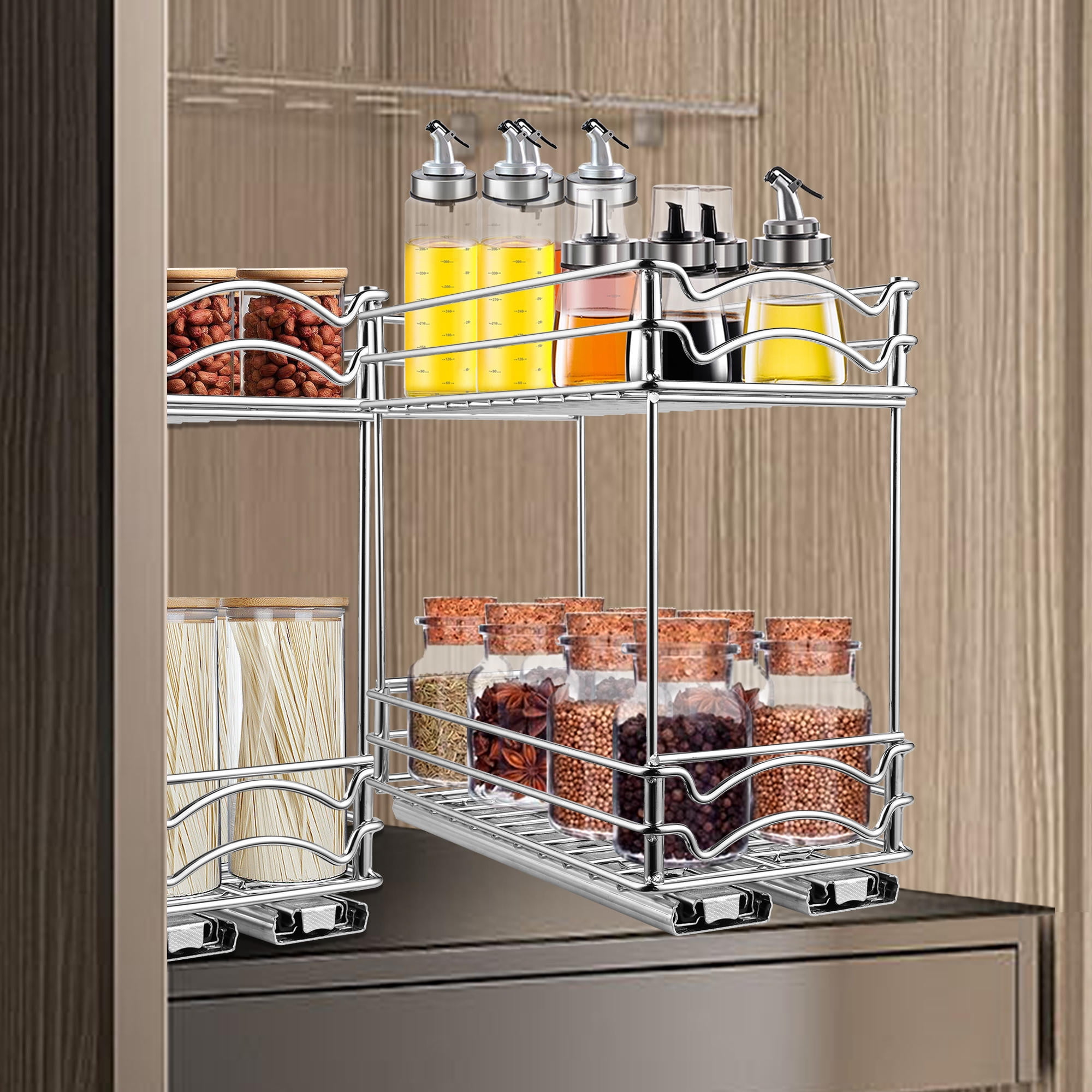 Click here for Sortwise 2 Tier Kitchen Pull Out Cabinet Spice Rac... prices