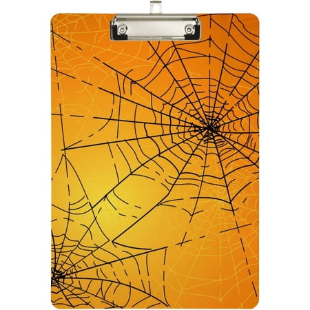 POGLIP Halloween Spiders Web Orange Clipboard Hardboard Wood Nursing ...