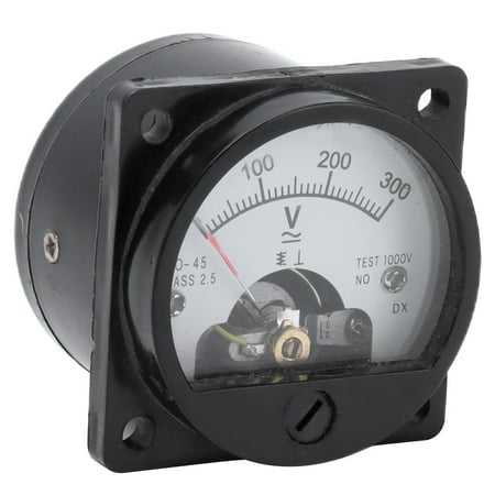 Round Voltmeter, ABS Voltage Meters 4.5mm Thread Clear Scale SO-45 For ...