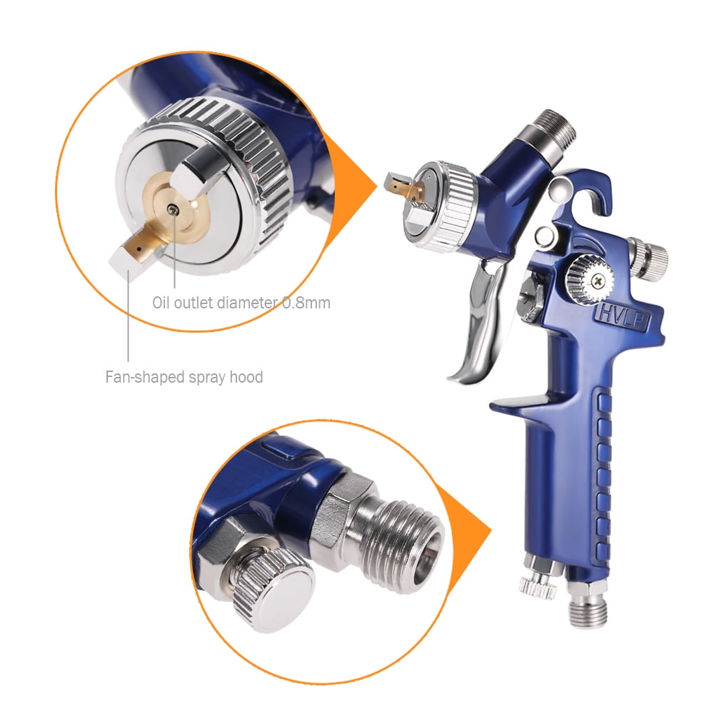 Airbrush Kit HVLP Air Spray Touch Up Paint Sprayer Gravity Feed Air ...