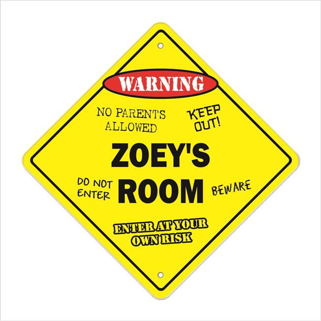 SignMission X-Zoeys Room 12 x 12 in. Zoeys Room Crossing Zone Xing Sign ...