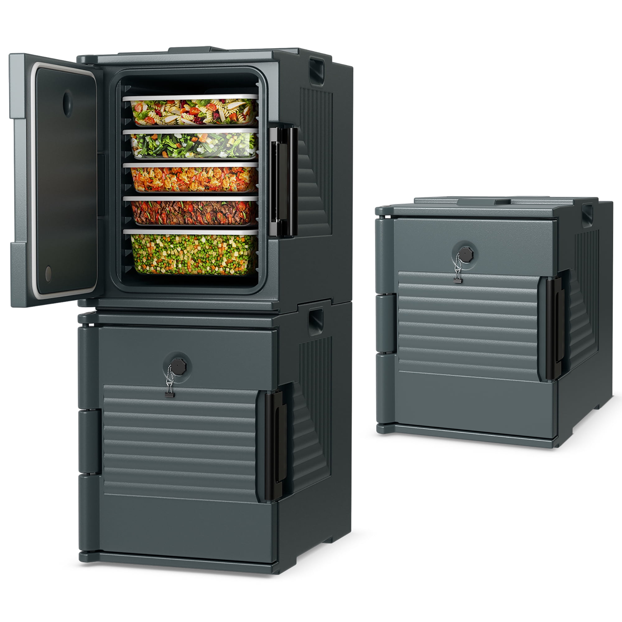 Click here for Gymax 3 Pack End Loading Insulated Food Pan Carrie... prices