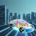Transparent Electric Gear Train Toy with Flashing Lights and Music ...