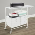 Simply Tidy Essex Home or Office Rolling Cart with Storage Drawers, White - Walmart.com