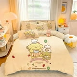 Sanrio Kawaii Pom Pom Purin Quilt Cover Anime Bedroom Removable Soft ...