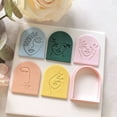 6-Piece Abstract Human Face Soft Clay Molds - Creative DIY Crafting ...