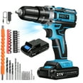 21V Cordless Drill Set, Electric Power Drill 34Pcs with 3/8 Inch ...