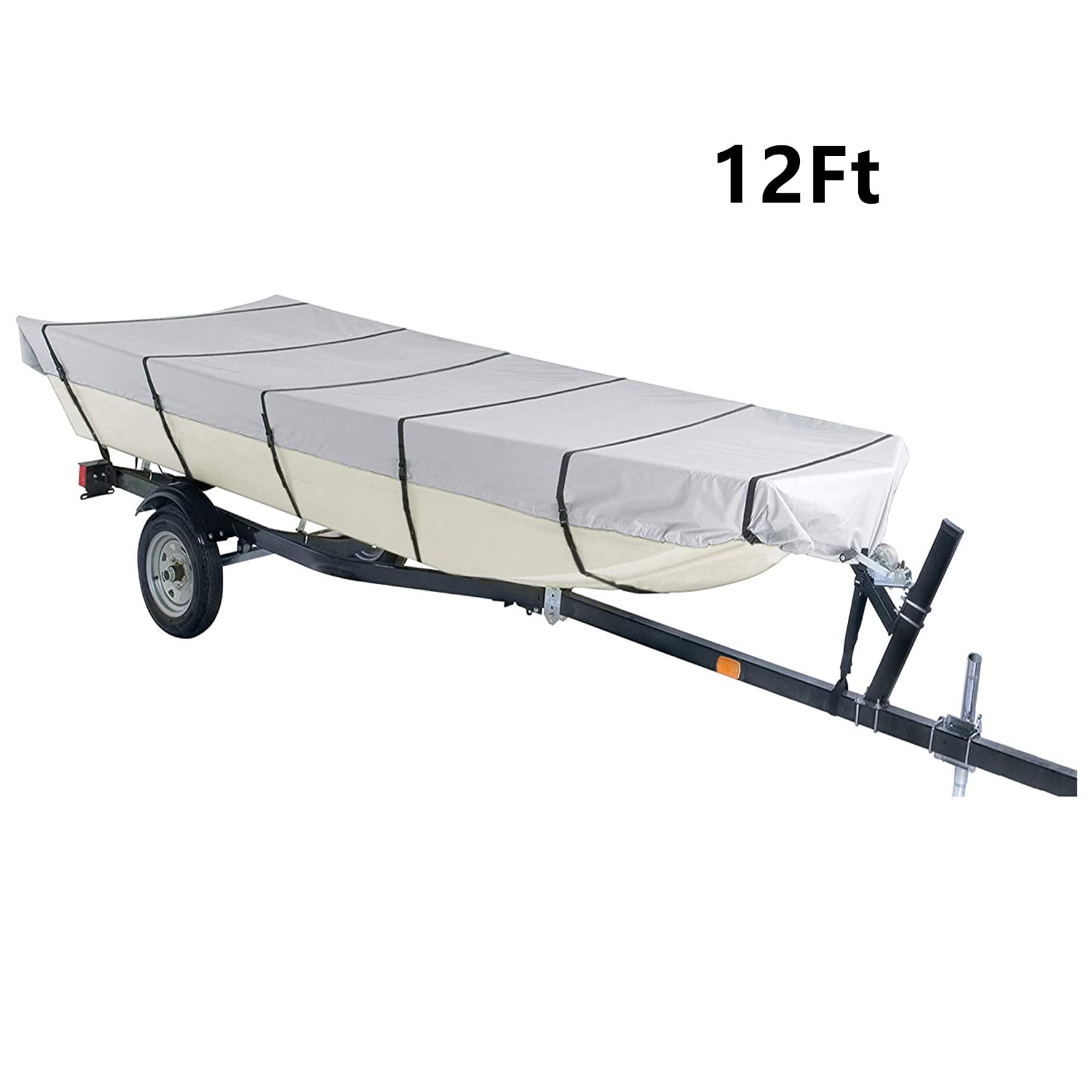 Genrics 12Ft Boat Cover Waterproof Heavy Duty Trailerable Replacement ...