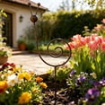 ZHZFKQ Rusty Metal Snail Garden Stake,34.64 Inch Yard Art Sculpture ...