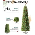 OasisCraft 7.5ft Slim Artificial Fir Christmas Tree - Pine Decoration ...