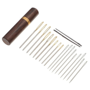Moncolis 20 Pcs Waxed Thread with Leather Craft Tools Sewing Needles ...