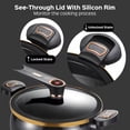 2.19 Gallon Nonstick Soup Pot with Twist Lock Handles for All Cooktops ...
