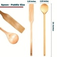 Extra 24 Inch Large Beech Wood Stirring Paddle and 24 Inch Oval Spoon ...