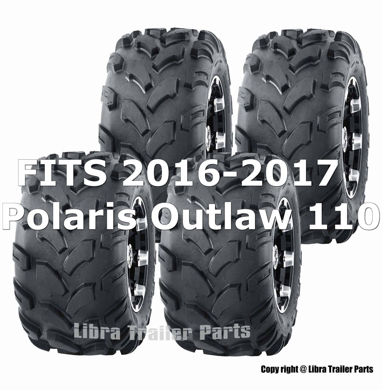 2016-2017 Polaris Outlaw 110 Full Set tires 19x7-8 19x7x8 & 18x9.5-8 ...