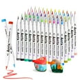 Free Shipping! Arrtx 60 Colors Arcylic Paint Markers, Brush Tip Paint ...