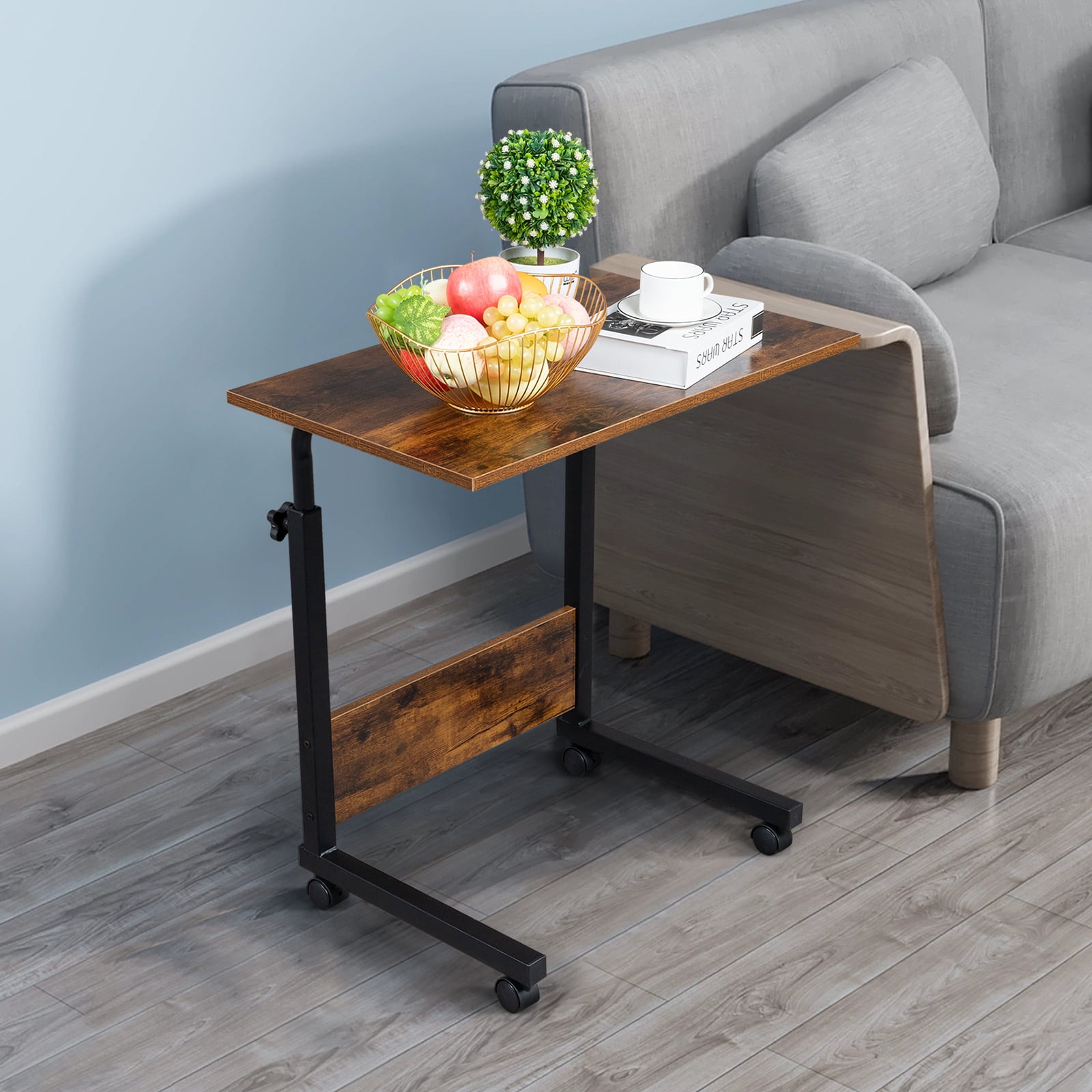 IVV Side Table Height-adjustable Computer End Table with Move Wheels ...