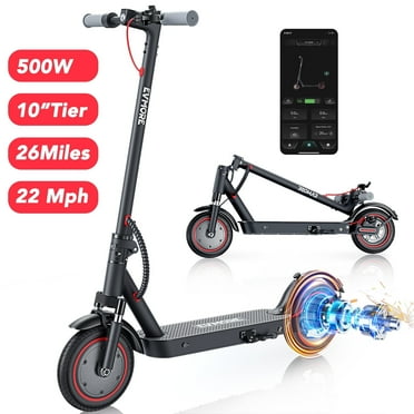 HOVERMAX Electric Scooter with Seat for Adults, 500W Motor 10" Commuter ...