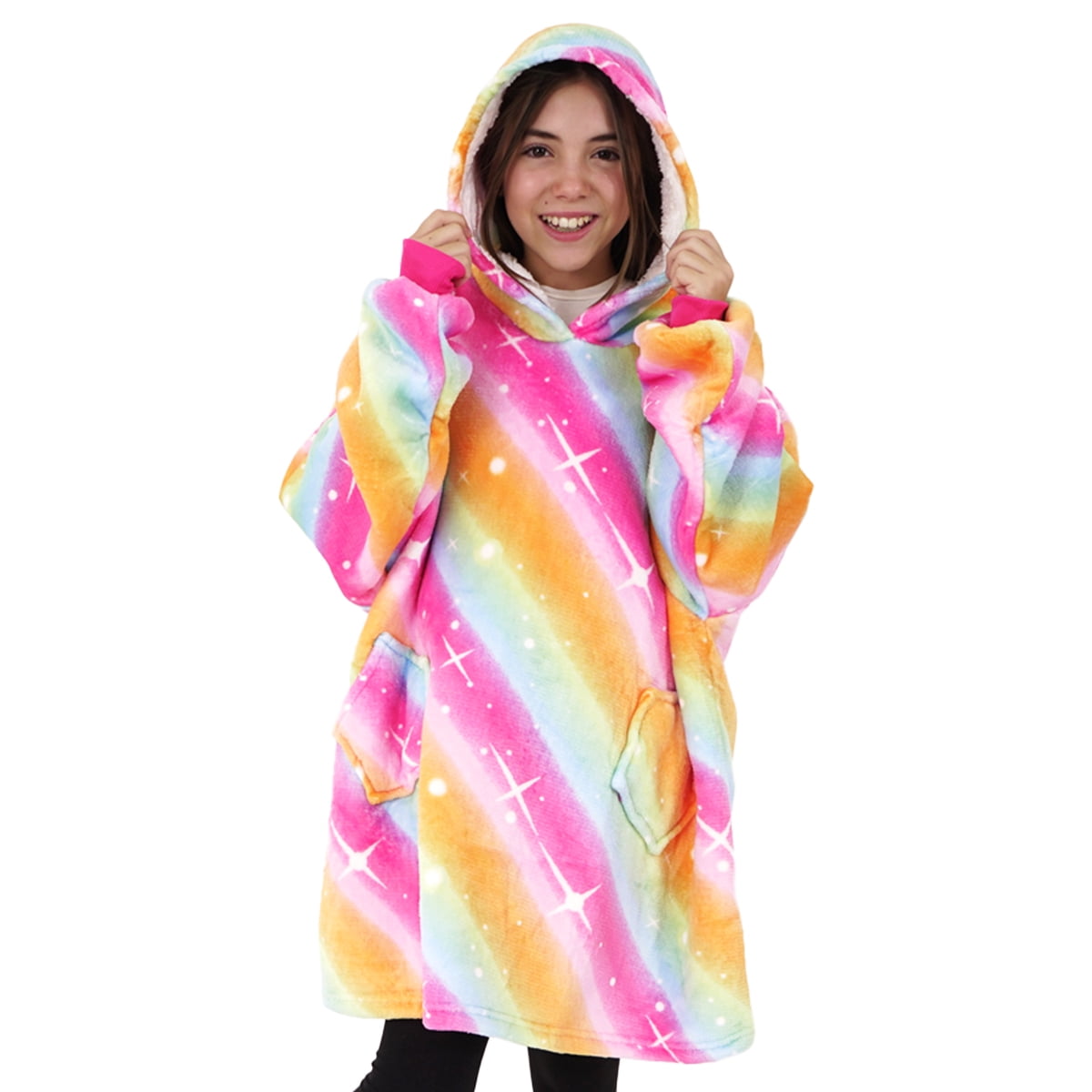 Manta con capucha portátil capa para niños suave y comodo de gran ...