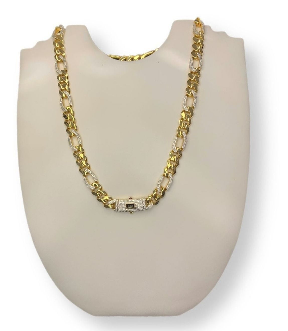 Cadena De Oro Cubano Monaco Chain Figaro 10k De Hombre | Walmart en línea