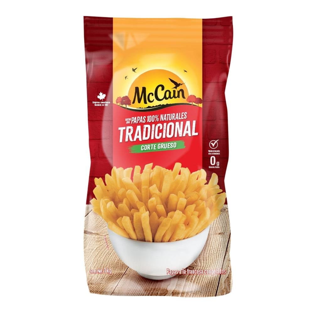 Papas a la francesa McCain tradicional corte grueso de 1 kg | Walmart ...