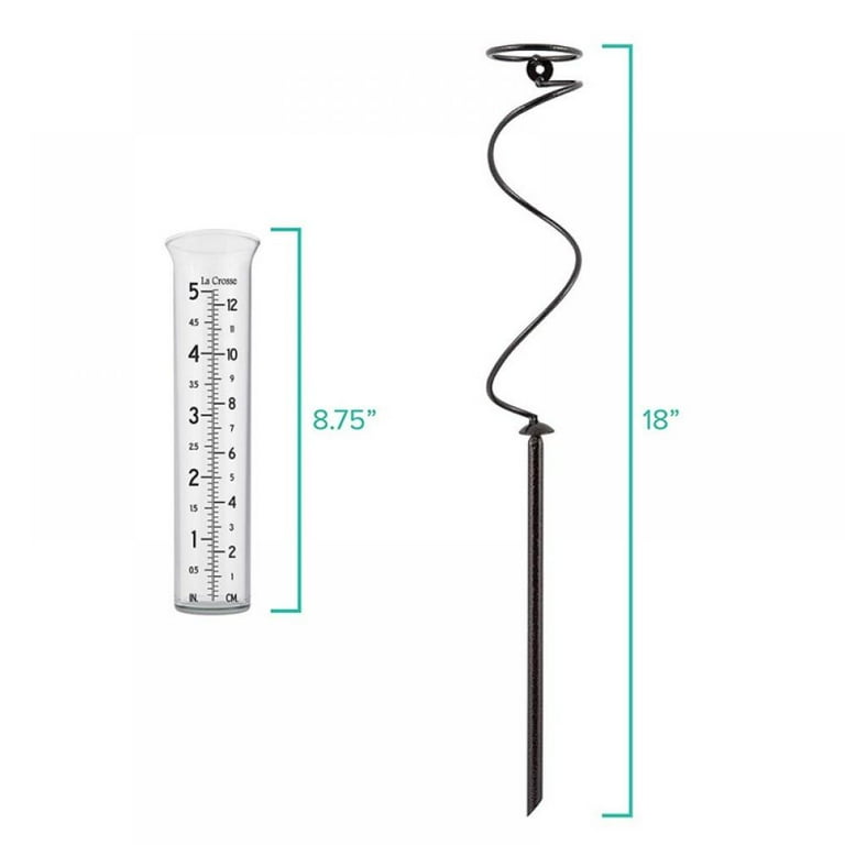 Deer Silhouette Stake Deer Family Rain Gauge - Decorative Metal Garden ...