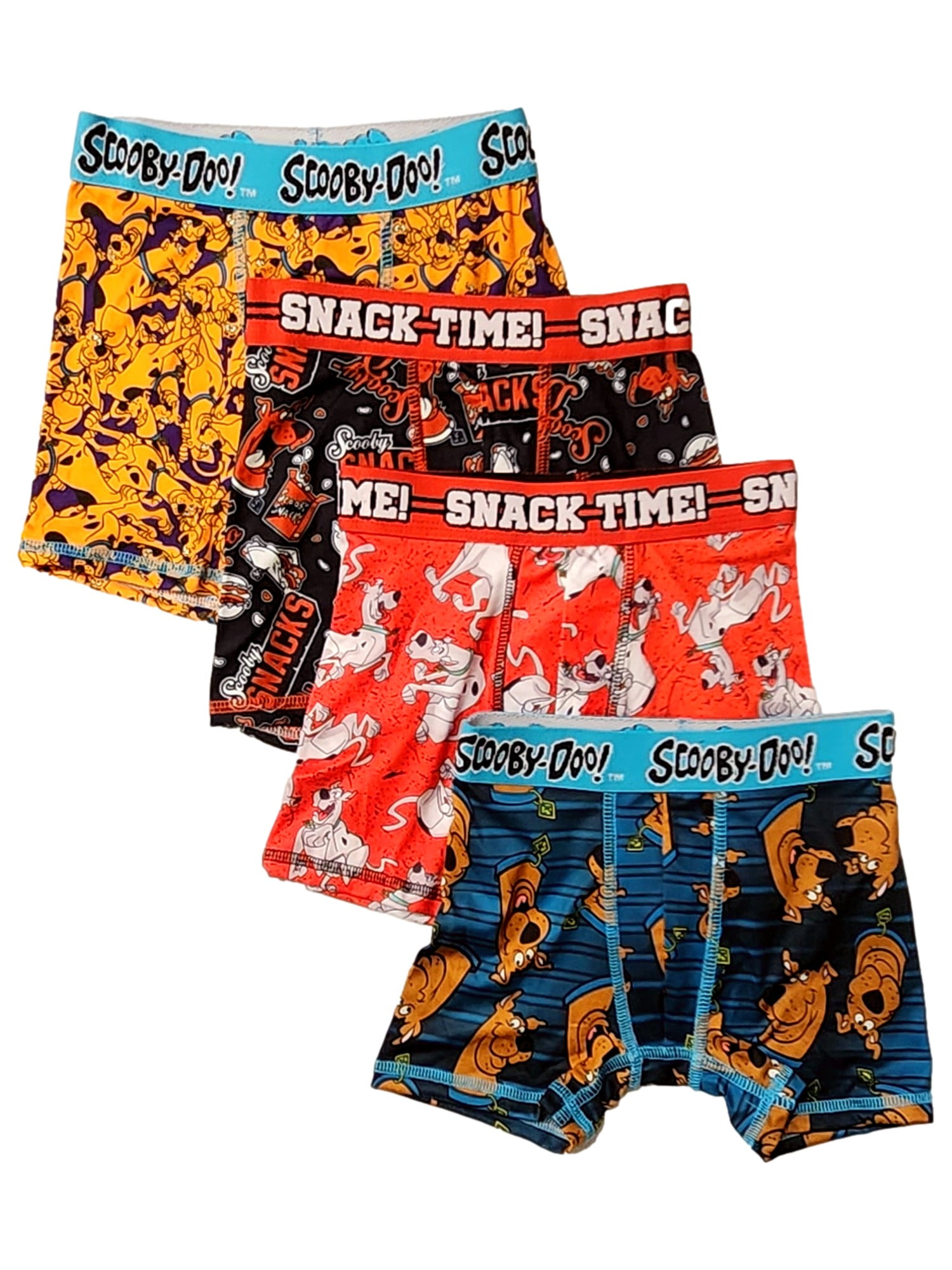 Scooby Doo Boy's All Over Print Boxer Briefs Underwear, 4-Pack, Sizes ...