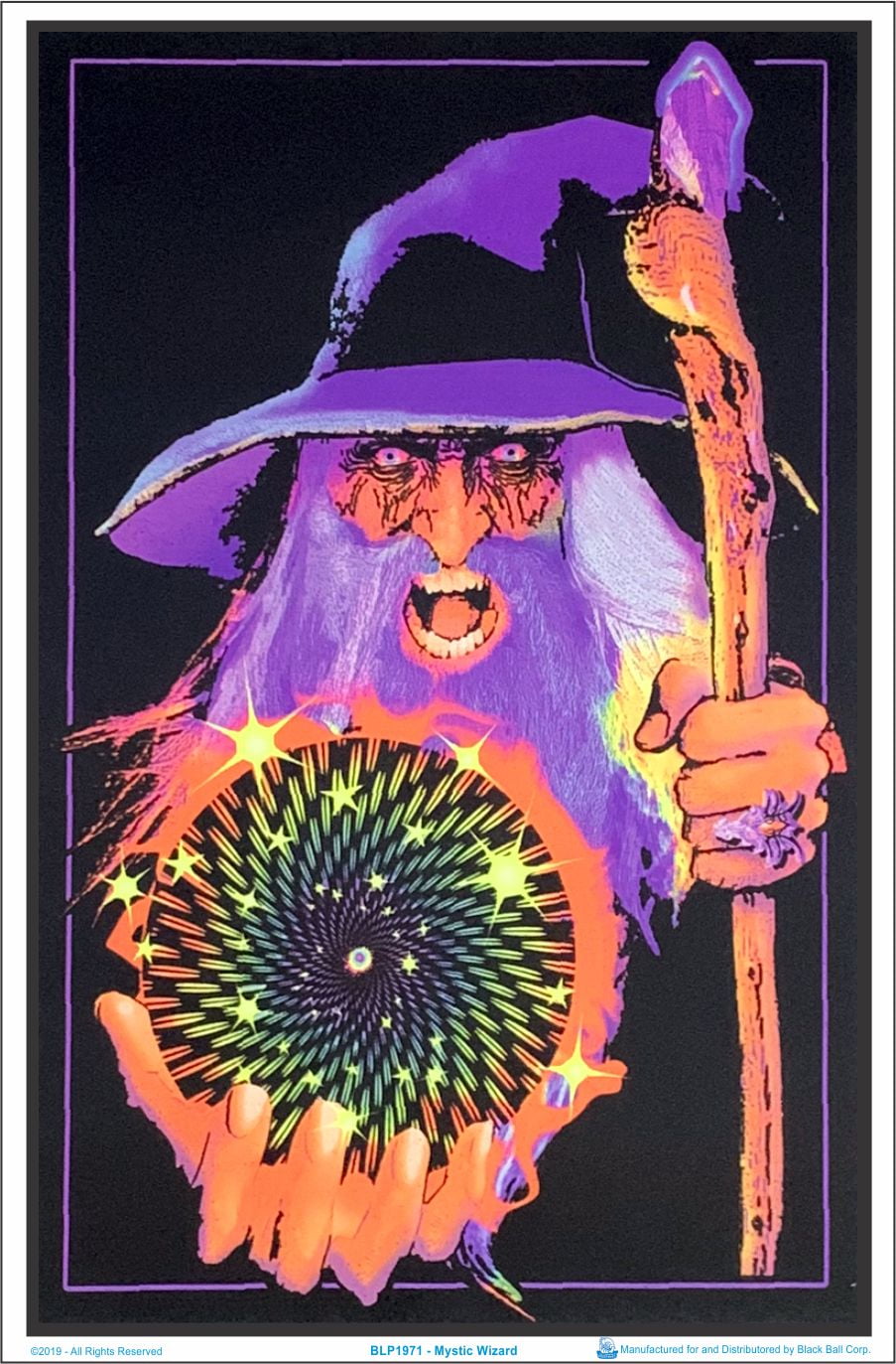 Mystic Wizard Blacklight Poster 23 x 35 - Walmart.com
