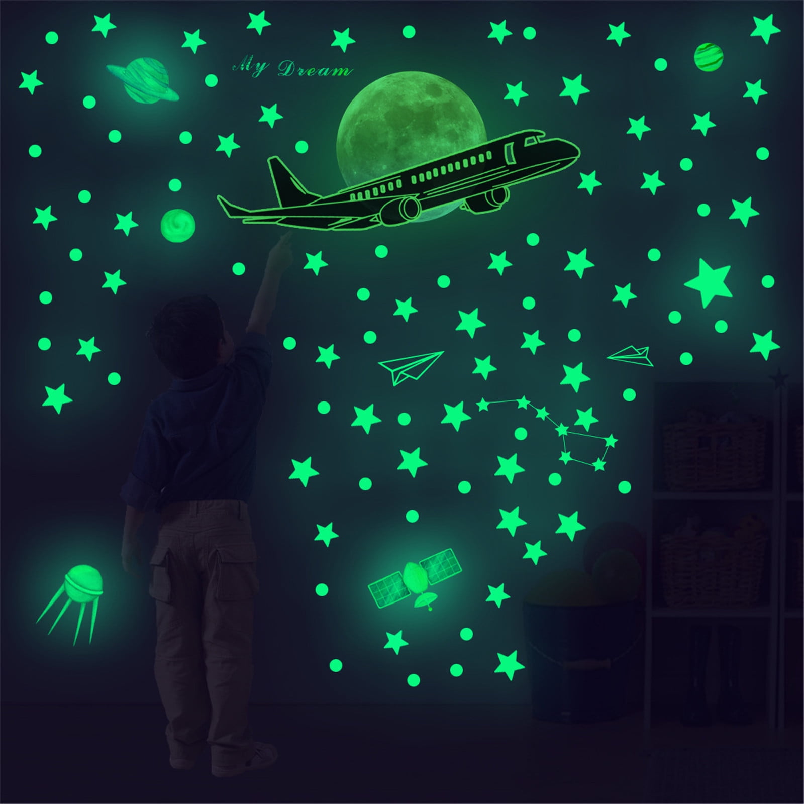 Click here for Yunsenone Clearance! Luminous Star Wall Stickers F... prices