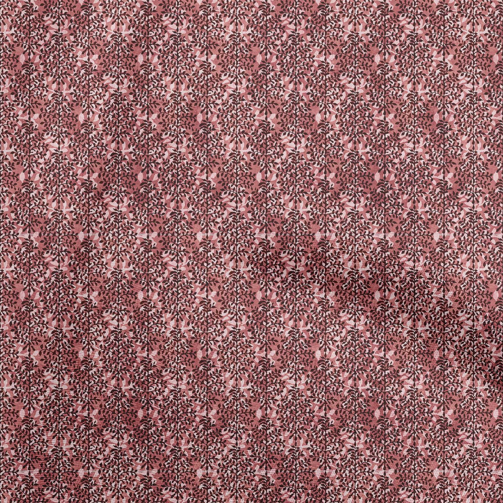 oneOone Silk Tabby Maroon Fabric Asian Dabu Print Dress Material Fabric ...