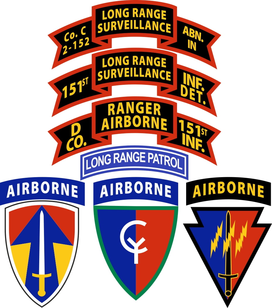 3.8 Inch Co D (Ranger), 151st Infantry (Airborne) Decal - Walmart.com